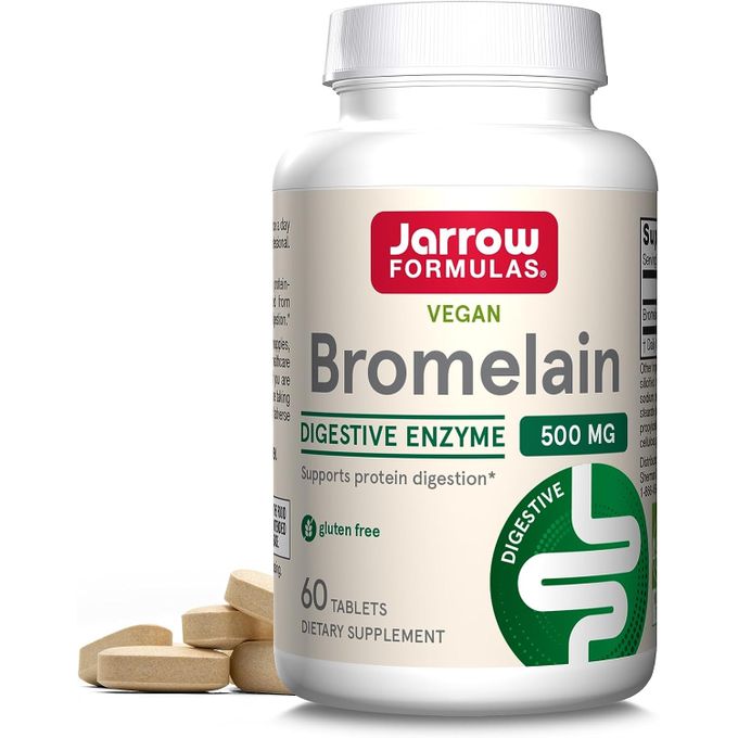 Jarrow Formulas Bromélaïne, 500 GDU, 60 comprimés - Maroc Prix