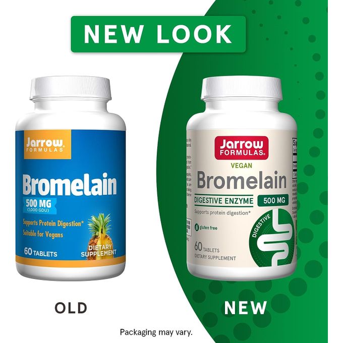 Jarrow Formulas Bromélaïne, 500 GDU, 60 comprimés - Maroc Prix