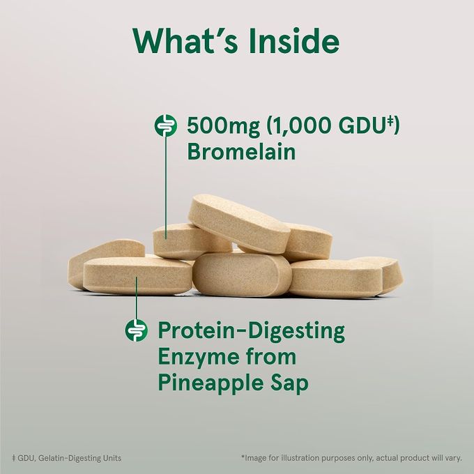 Jarrow Formulas Bromélaïne, 500 GDU, 60 comprimés - Maroc Prix